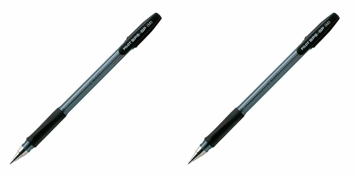 Pilot Ручка шариковая Черный BPS, 1 мм, 2 шт.