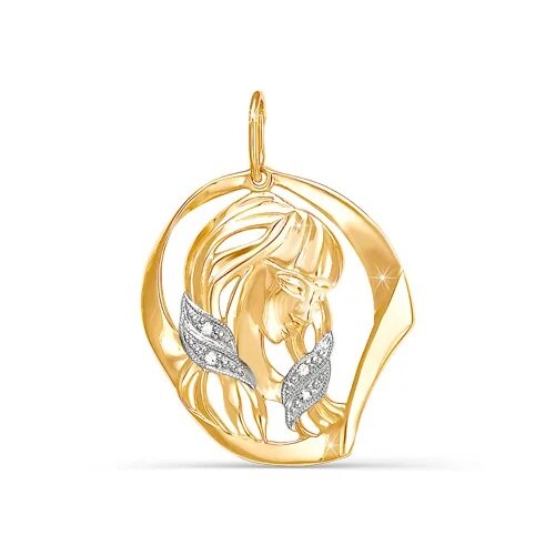 Подвеска, красное золото, 585 проба