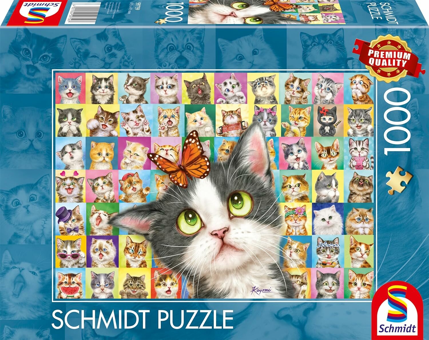 Пазл для взрослых Schmidt 1000 деталей: Мимика котов