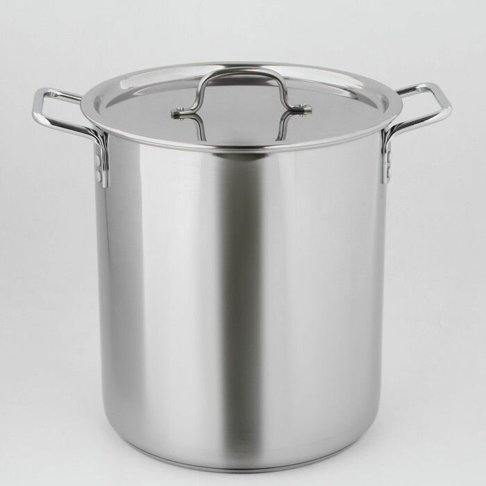 Кастрюля Катунь "Общепит", d 30 см, h 30 см, 20 л, капсульное дно, сварной, клепанные ручки, ТРС