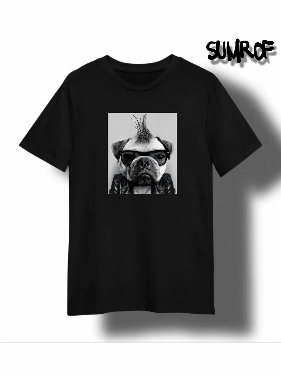 Футболка собака dogs рокер панк