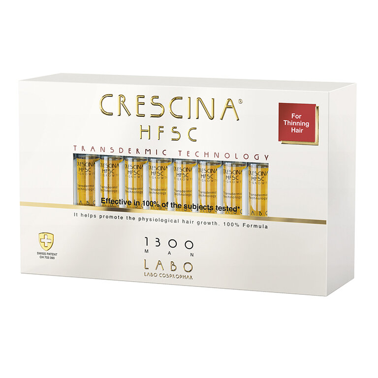 CRESCINA Hfsc 100% Re-Growth 1300 Лосьон для стимуляции роста волос для мужчин 1300 20 амп