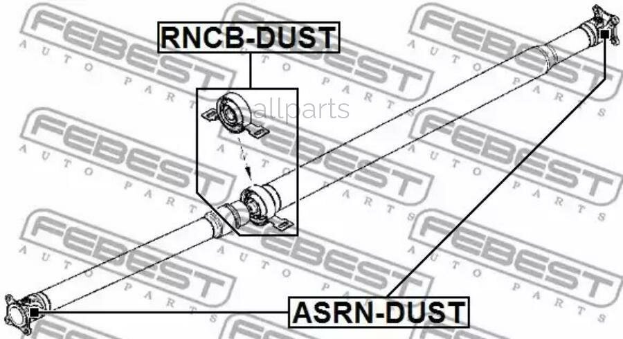 FEBEST ASRN-DUST Крестовина карданного вала 19x55.5 RENAULT Duster 2010-> /19x55,5 FEBEST ASRN-DUST