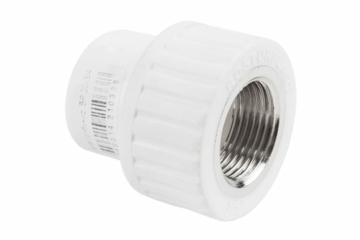 Муфта PP-R комбинированная белая ВР Дн 25x1/2" RTP (РосТурПласт) 10654