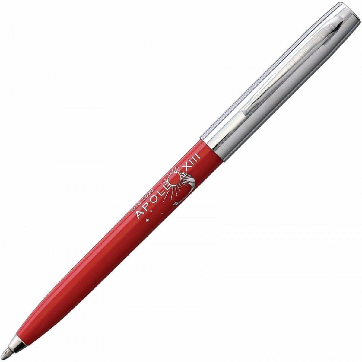 Космическая шариковая ручка Fisher Space Pen Cap-O-Matic (Apollo 13 Chrome/Red)