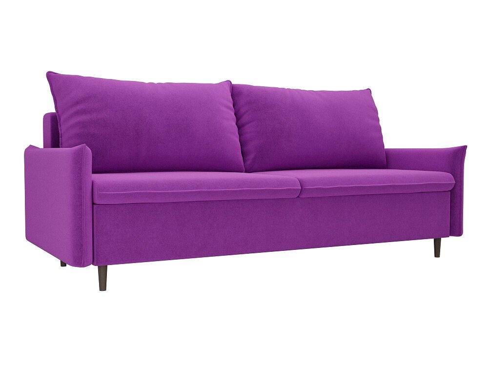 Прямой диван Хьюстон Фиолетый Микровельвет, еврокнижка, 220х100х90 см, с ящиком для белья
