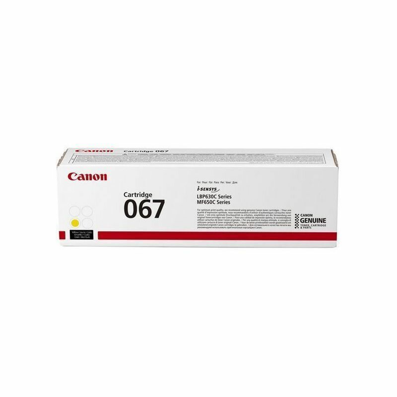 Тонер-картридж Canon 067 Y желтый, 1250 стр, оригинальный