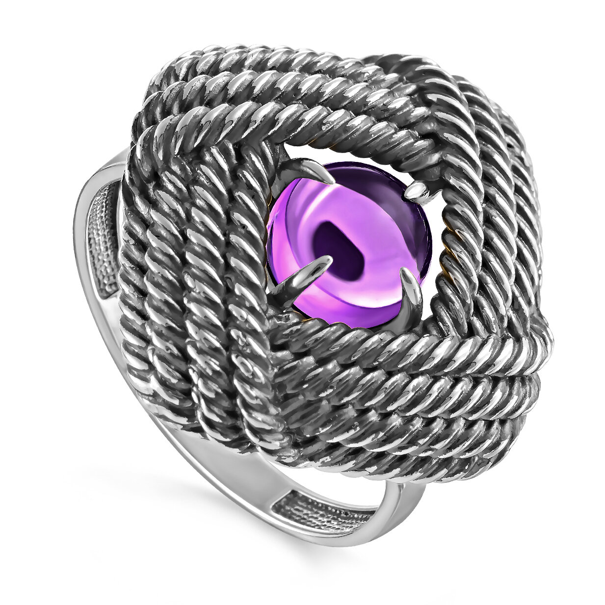 Кольцо, серебро, 925 проба, кварц