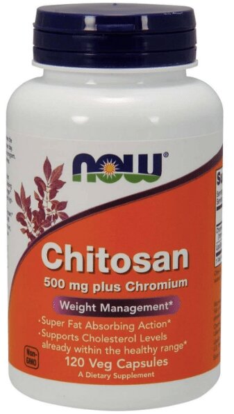 NOW Foods Chitosan, Хитозан 500 мг 120 капсул