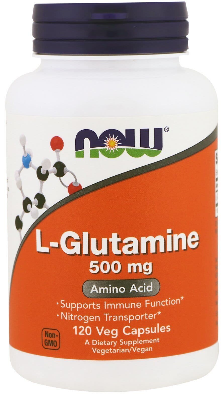 Пищевая добавка NOW Foods "L-Glutamine", для иммунитета, пищеварения, 500мг, 120шт