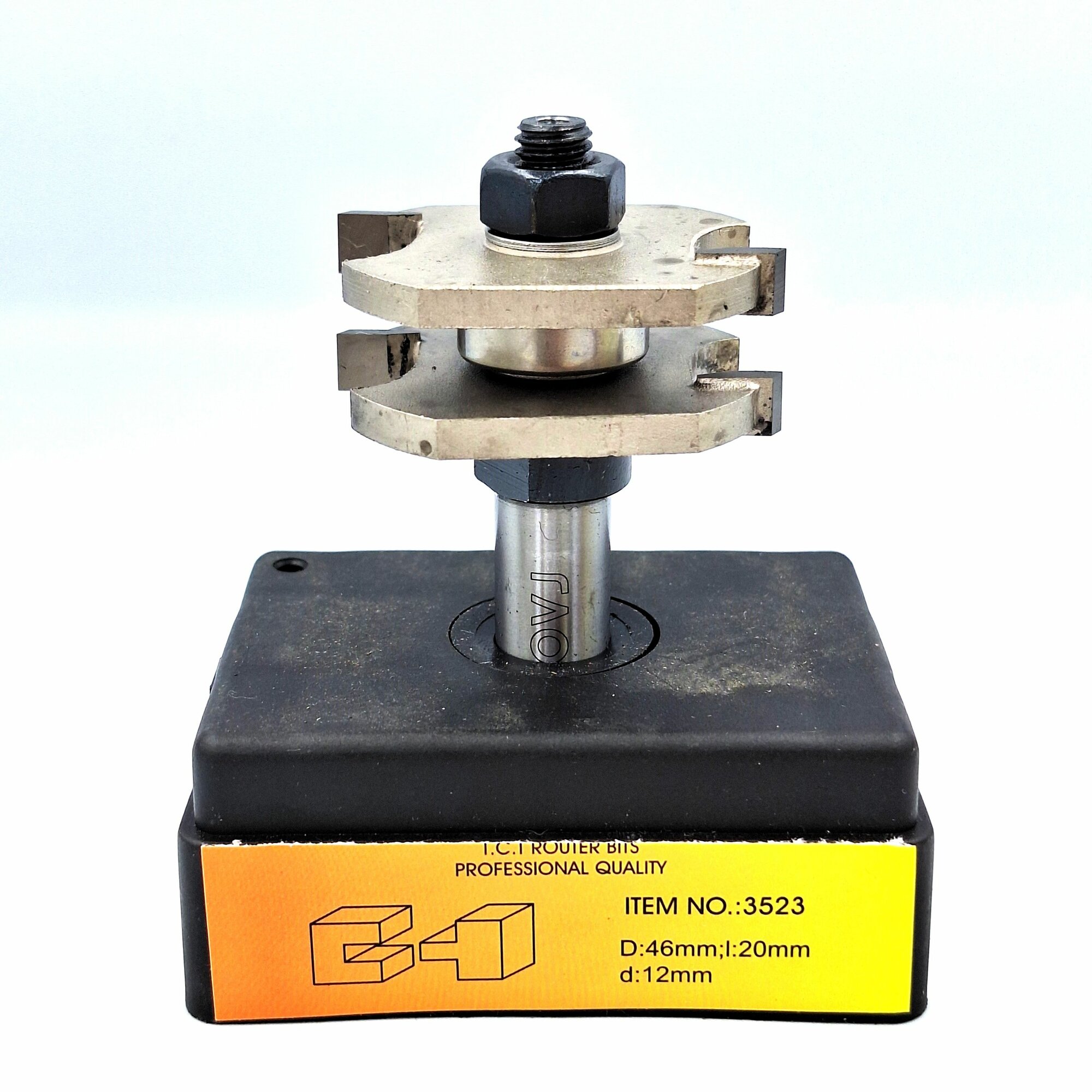 Фреза Глобус 3523 D46 H20 S12 комбинированная пазошиповая для сращивания