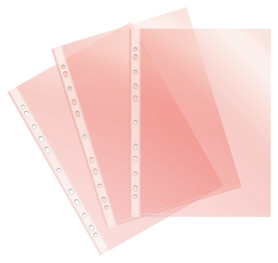 Папка-вкладыш Бюрократ Премиум -013RED красный глянцевые А4+ 30мкм (упак:50шт)