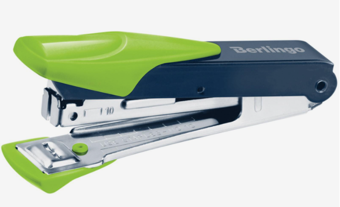Степлер №10 до 20л. Berlingo "Power TX", металлический корпус, зеленый KSn_20010