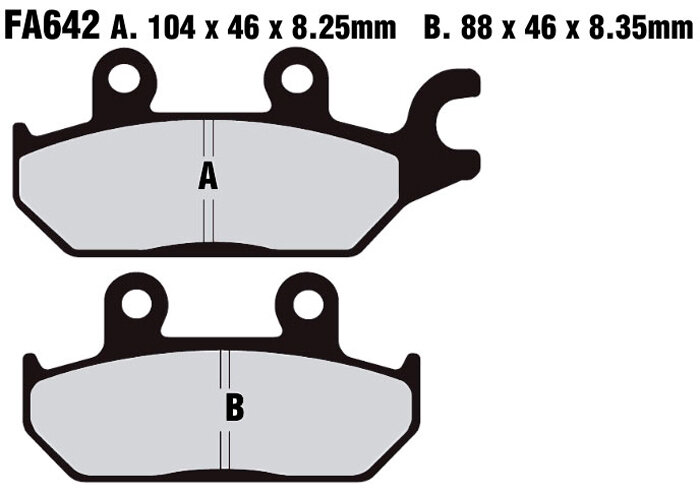 Колодки тормозные Yamaha Viking 700 (f/l) передние левые Poweratv FA642