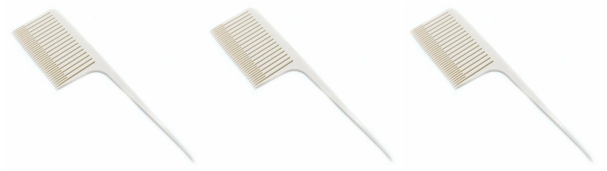 Расчёска Nail Art для мелирования, пластиковый хвост, белый - 3 штуки