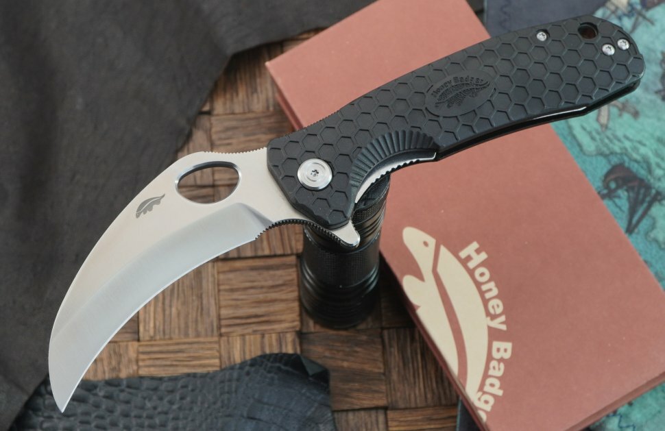Складной нож Honey Badger Claw D2 L Black Plain