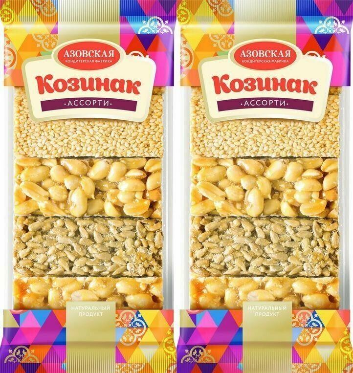 Азовская кондитерская фабрика Козинак Ассорти, 280 г, 2 уп