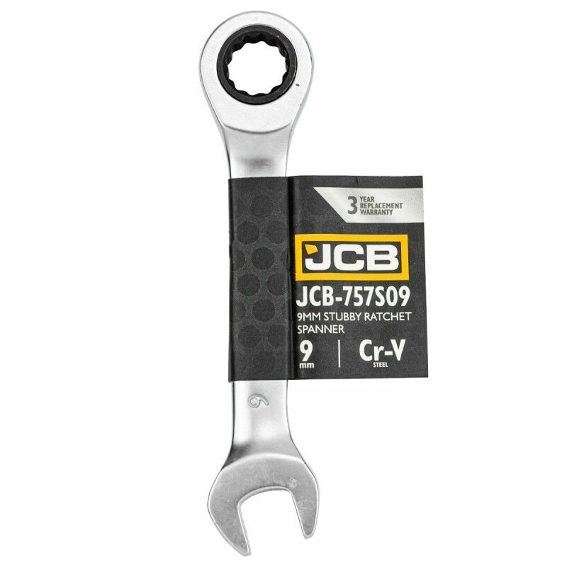 Ключ JCB трещоточный короткий 9мм JCB-757S09
