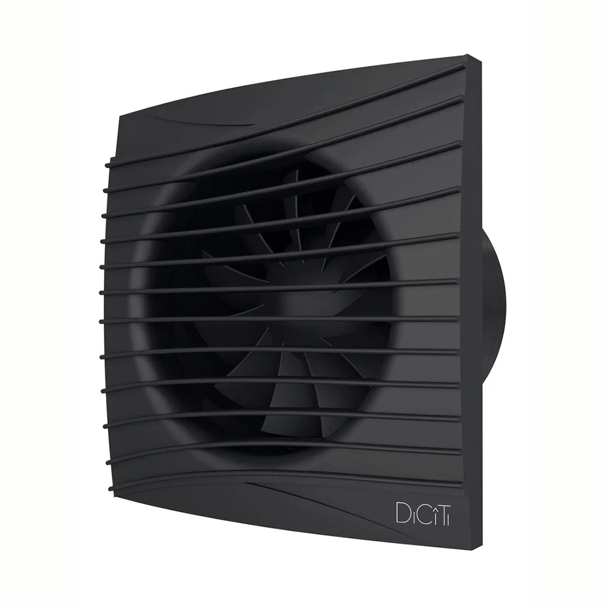 Вентилятор осевой вытяжной DiCiTi Silent 5C Matt black, с обратным клапаном, D 125 мм, 10 Вт, цвет: матовый черный