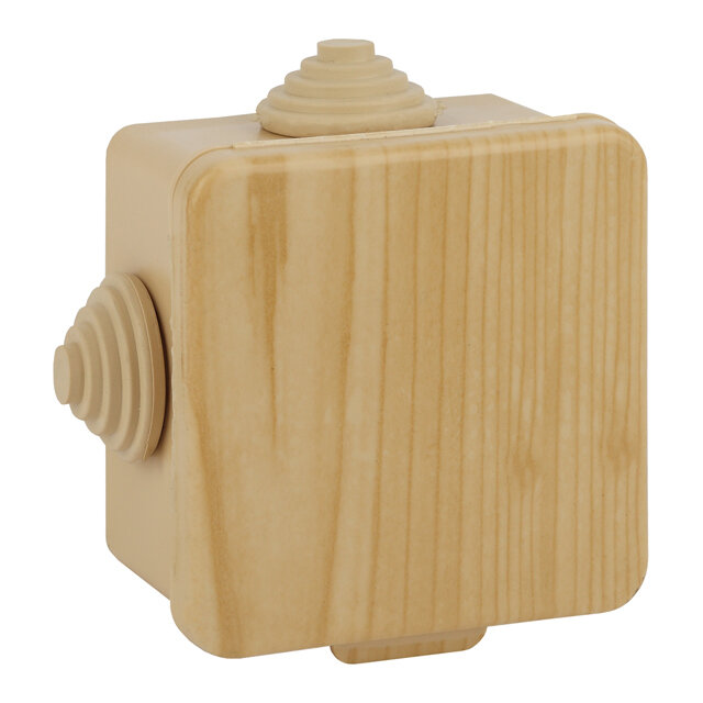 ЭРА IP54 коробка разветвительная открытой установки 100×100×50 мм 8 сальников крышка сосна