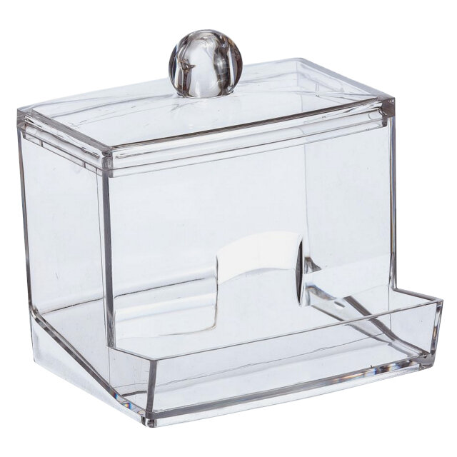 IDEA Контейнер для ватных палочек из пластика 9,5x8x9 см компактный хранитель