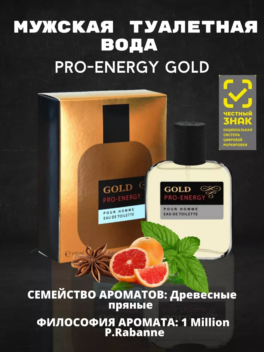 Туалетная вода Pro Energy Gold 100ml for men