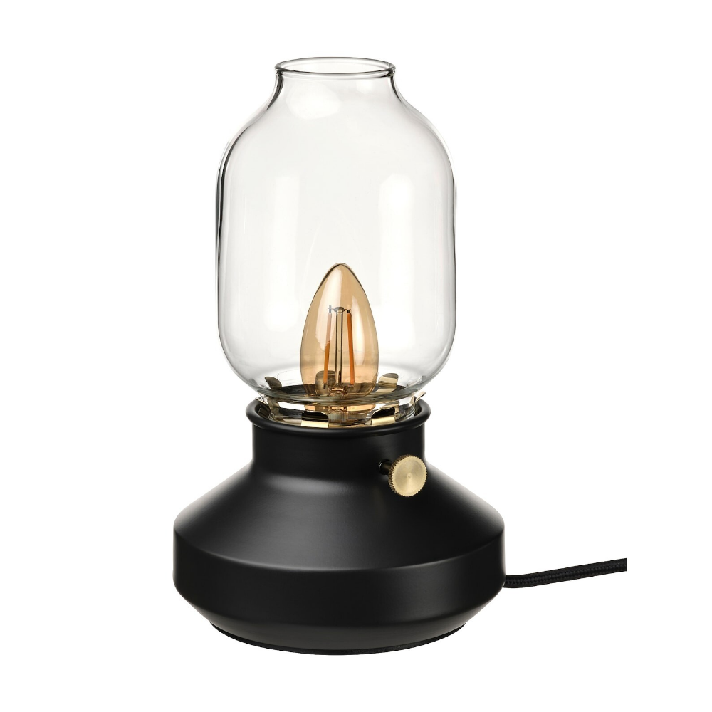 Лампа настольная Икеа Тэрнаби IKEA TARNABY, черная, с регулируемой яркостью