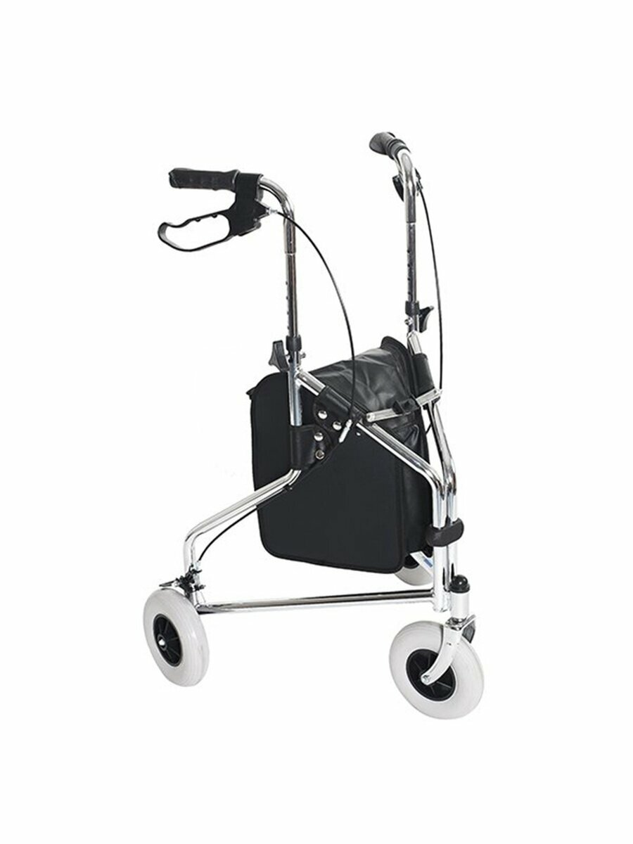 Ходунки-роллаторы с облегченной рамой на колесах с сумкой RollTrio