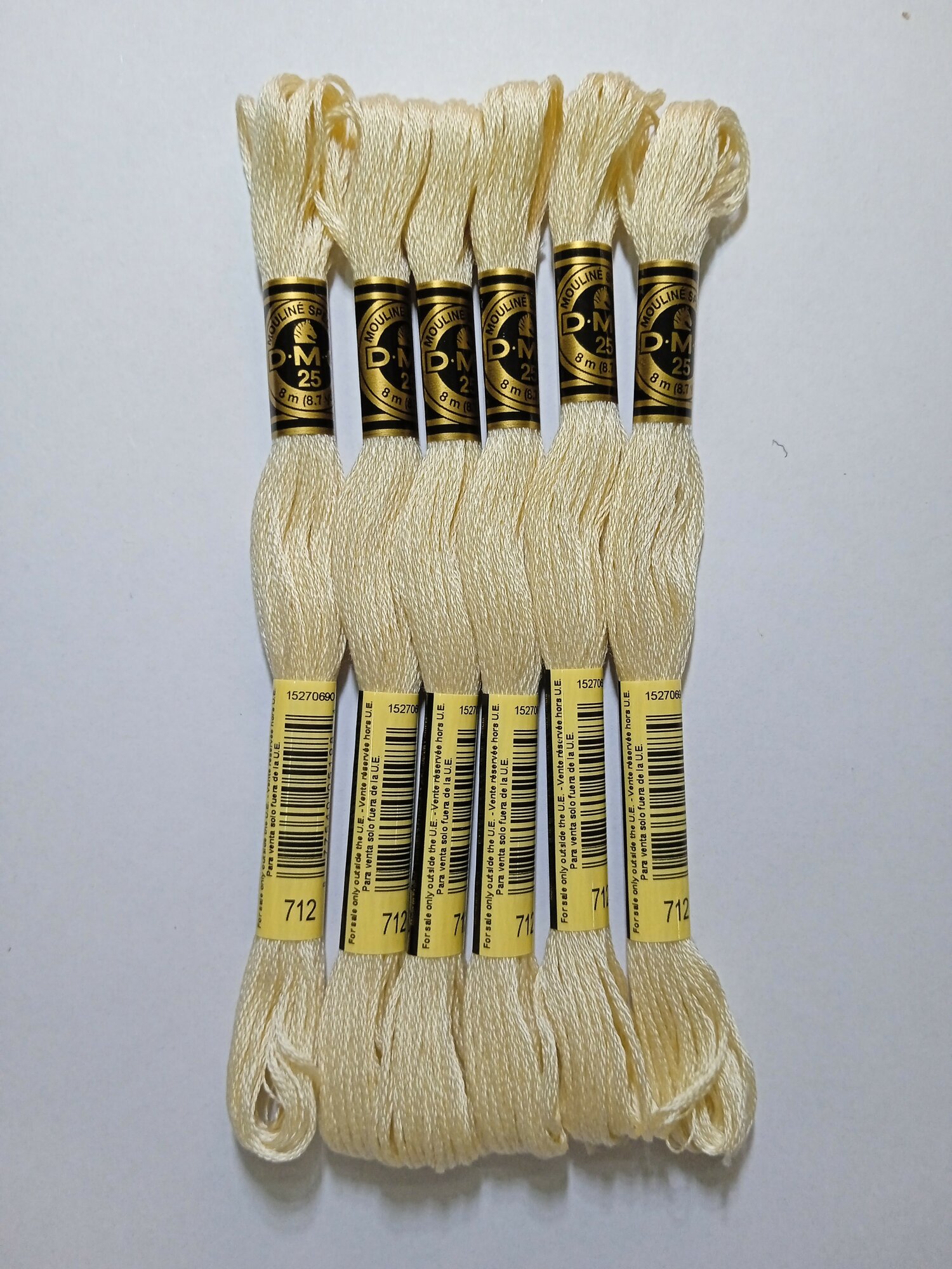 Набор ниток мулине, 8 м, 6 шт DMC-712_6