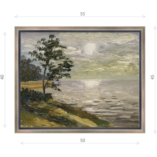 Картина Декор Депо Эдуарда Абжинова Утренний рассвет Матовый холст в раме 45х55 см