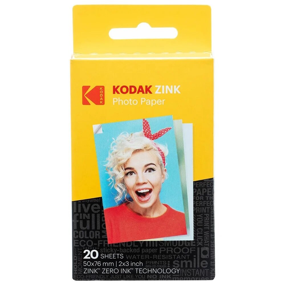 Фотобумага Kodak 2'x3' Premium Zink (20 листов) глянцевая, водостойкая