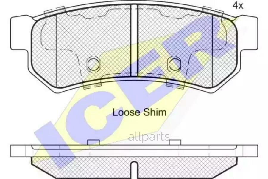 ICER 182058 Колодки тормозные