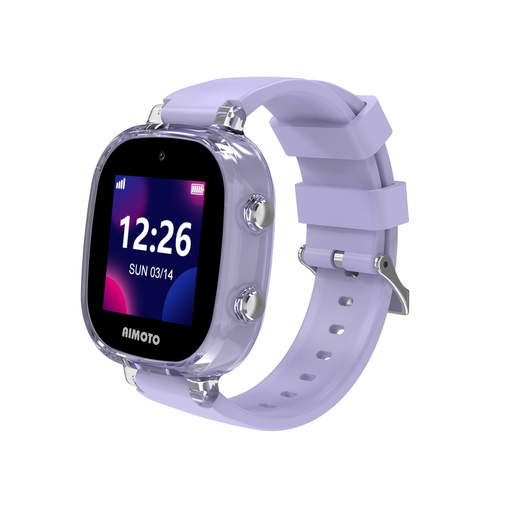 AIMOTO Crystal Умные детские часы 4G с влагозащитой. Цвет: лиловый