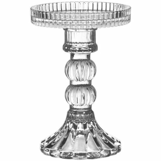 Подсвечник Decor DE Table Ле Классик 14 см, съемная чаша, стекло