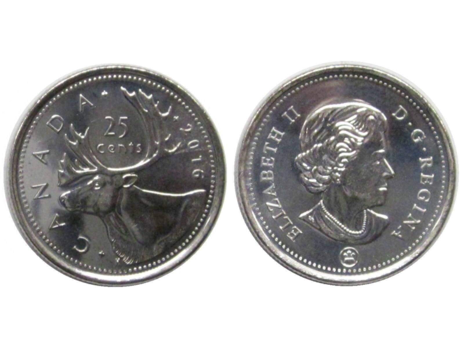 25 центов Канады 2016 г, Олень