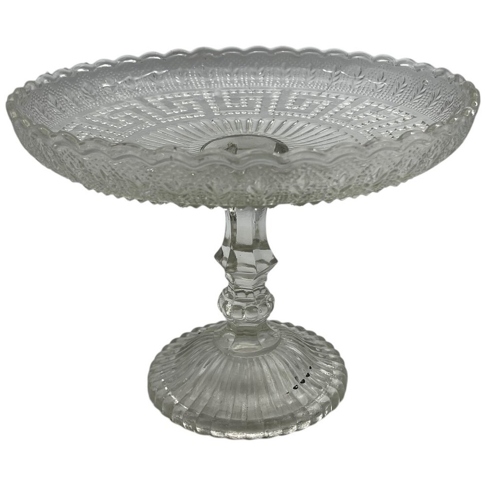 Фруктовница на ножке "Греческая", стекло, 1890-1917 гг, Мальцов, Российская Империя