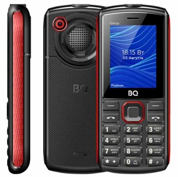 Мобильный телефон BQ-2452 ENERGY, черный/красный