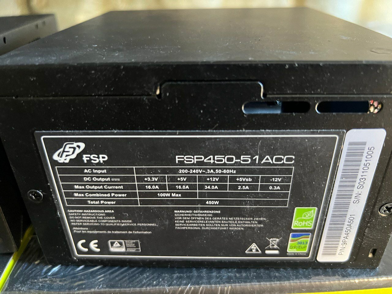 Блок питания FSP 9PA450A501