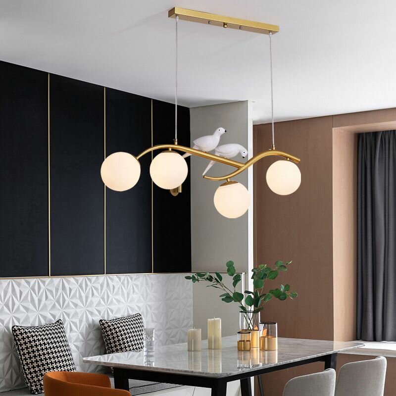 Креативная винтажная потолочная люстра из птичьего стекла - 1934