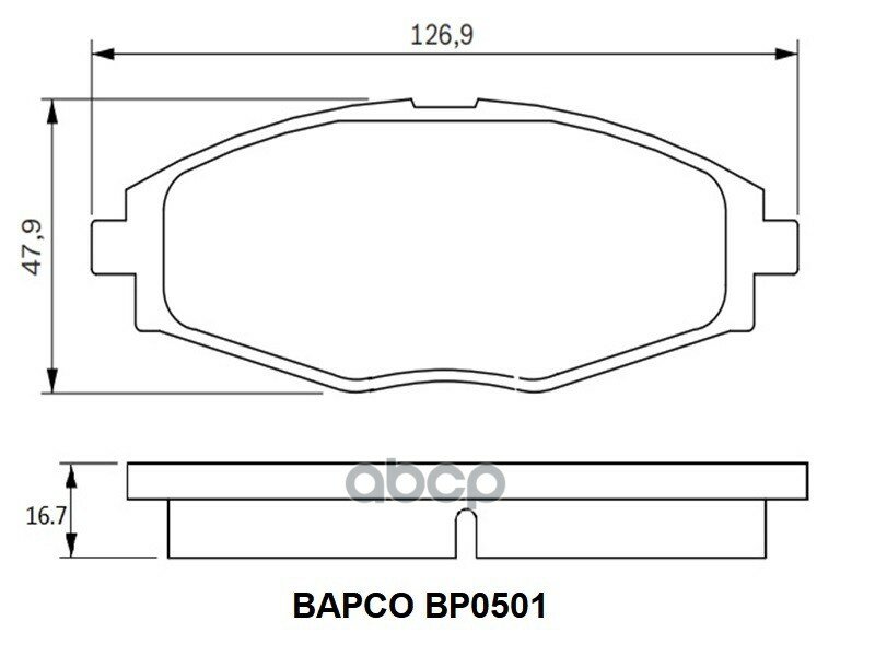 Колодки тормозные дисковые передние BAPCO арт. BP0501