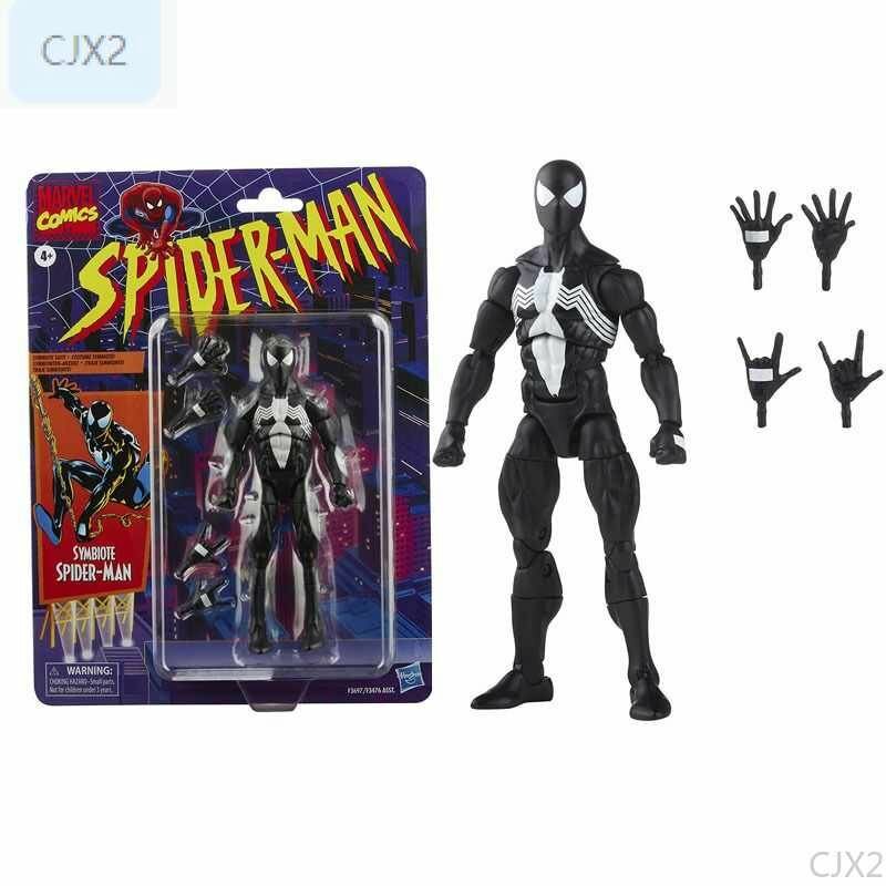 Marvel Legends серии Человек-паук 6-дюймовый симбиот Человек-паук фигурка игрушка, включает 4 аксессуары-CJX2