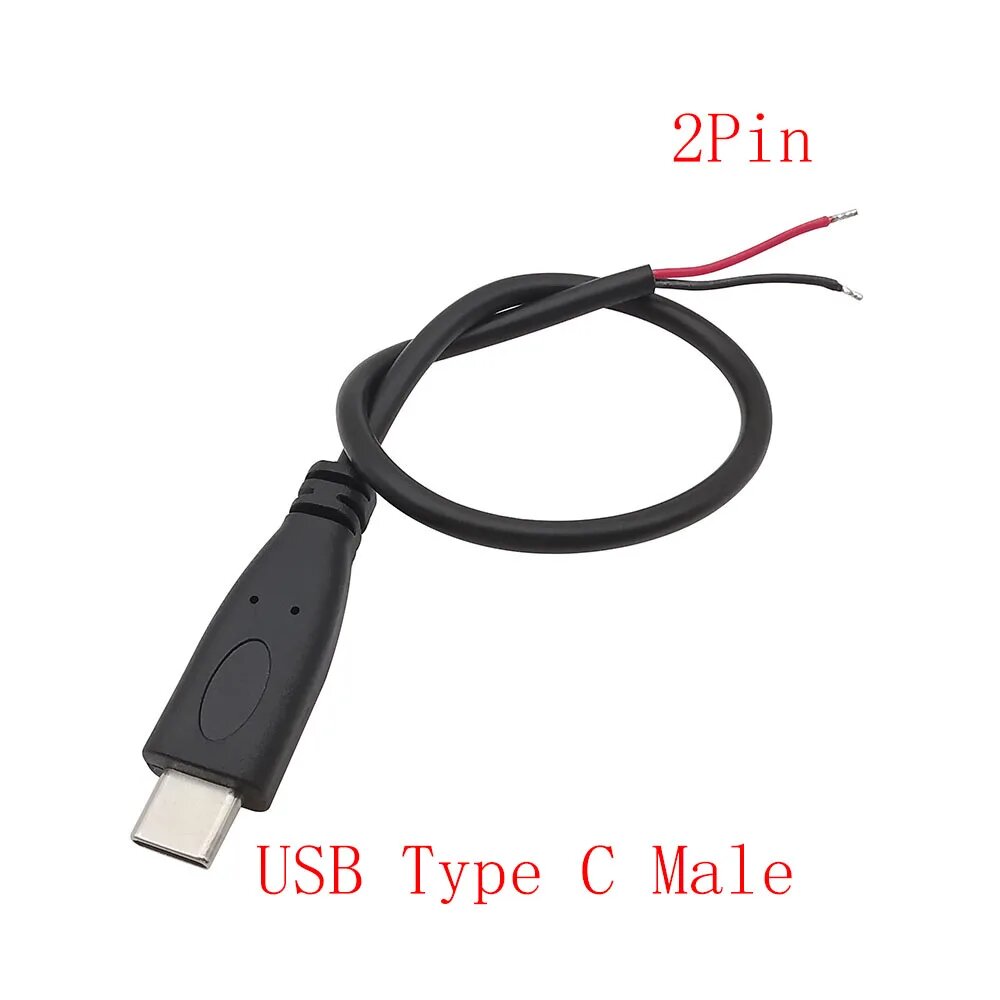 USB Type-C кабели 2M, 2pin Type C Male