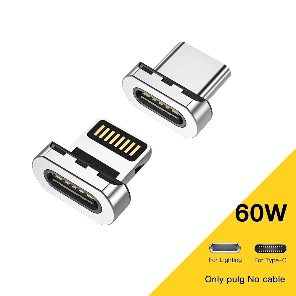 Магнитный зарядный кабель Essager 60 Вт, кабель USB C к типу C, 3A PD, быстрая 2 м, IP USB C Plug