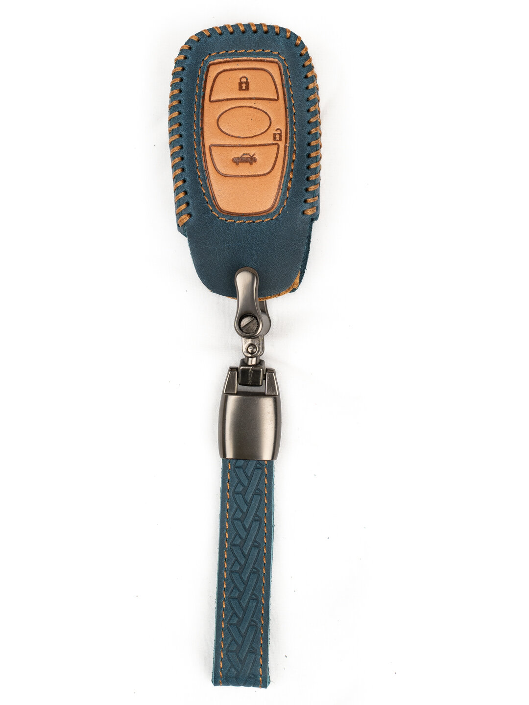 Чехол BGT, для ключа Subaru, кожаный, влагозащитный и ударопрочный, синий