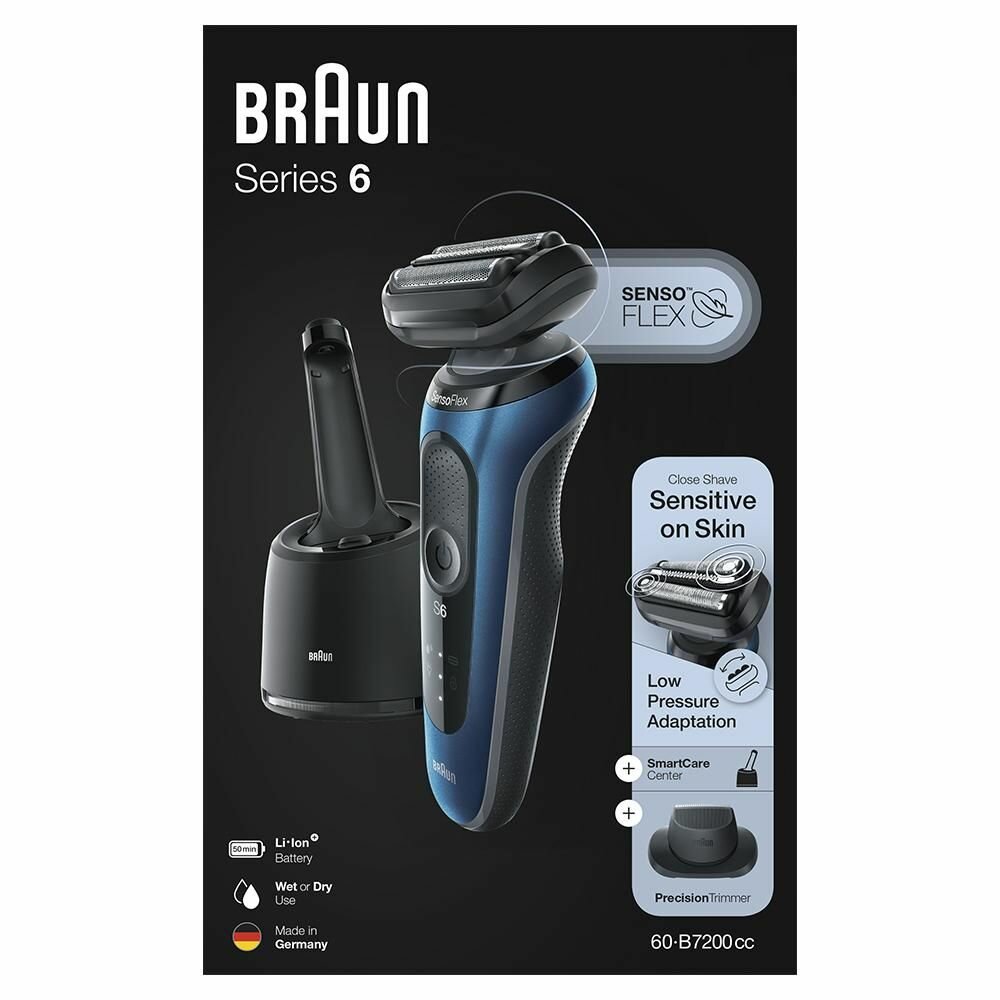 Электробритва Braun Series 6 60-B7200cc Blue-HHYT