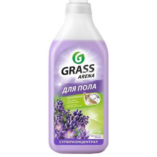 Моющее средство Grass ARENA Лаванда для мытья пола, с полирующим эффектом, 1 л
