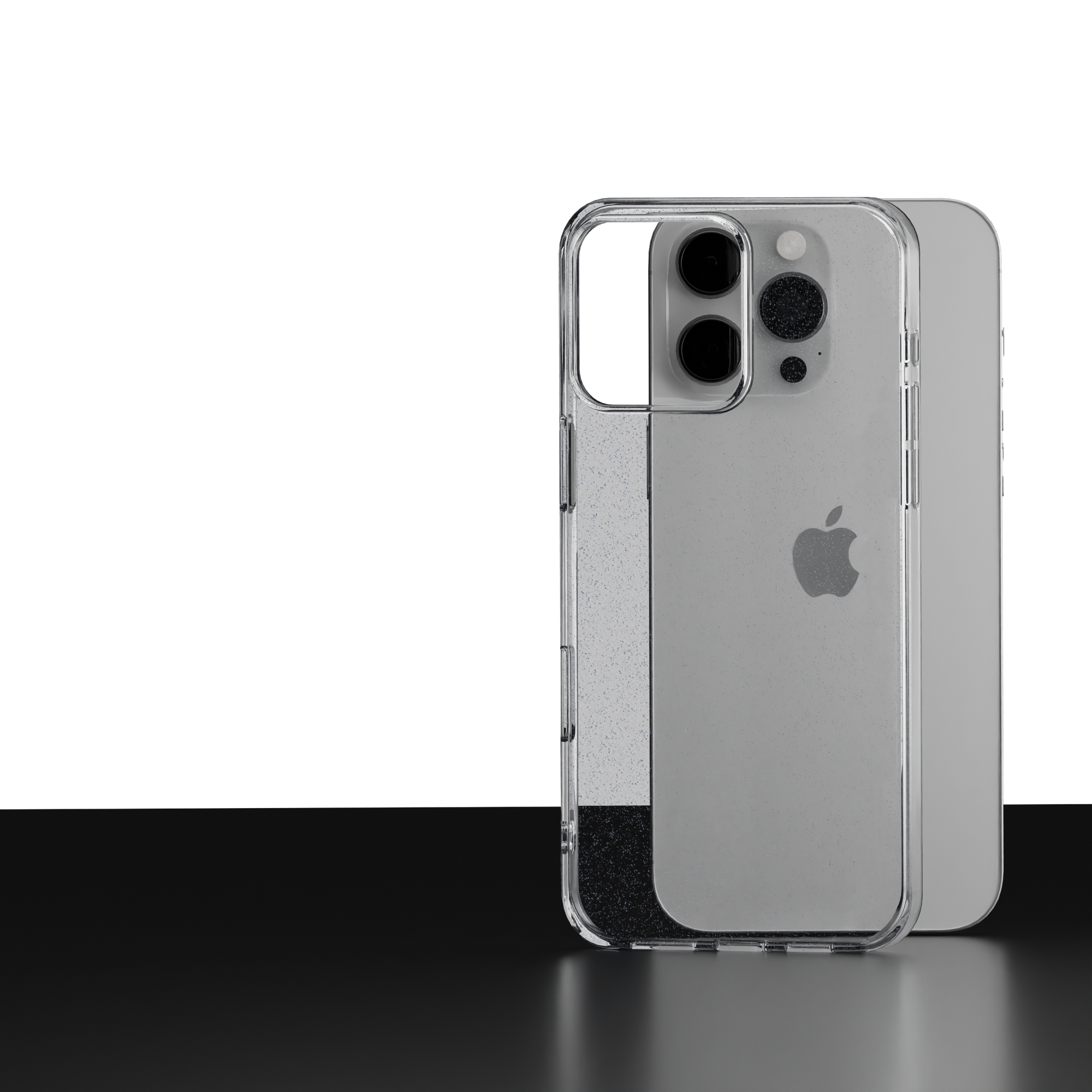 Чехол на iPhone 16 Pro / на айфон 16 Про чехол прозрачный с блестками