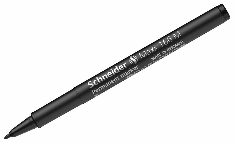 Маркер перманентный Schneider Maxx 166 черный, пулевидный, 1мм, 116601/321920