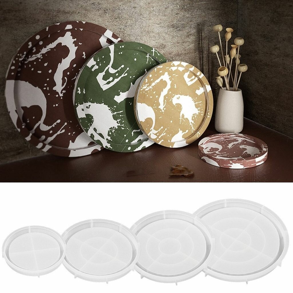 Силиконовая форма для круглых дисков — для заливки эпоксидной смолы и цемента, творчества и DIY декора для украшений