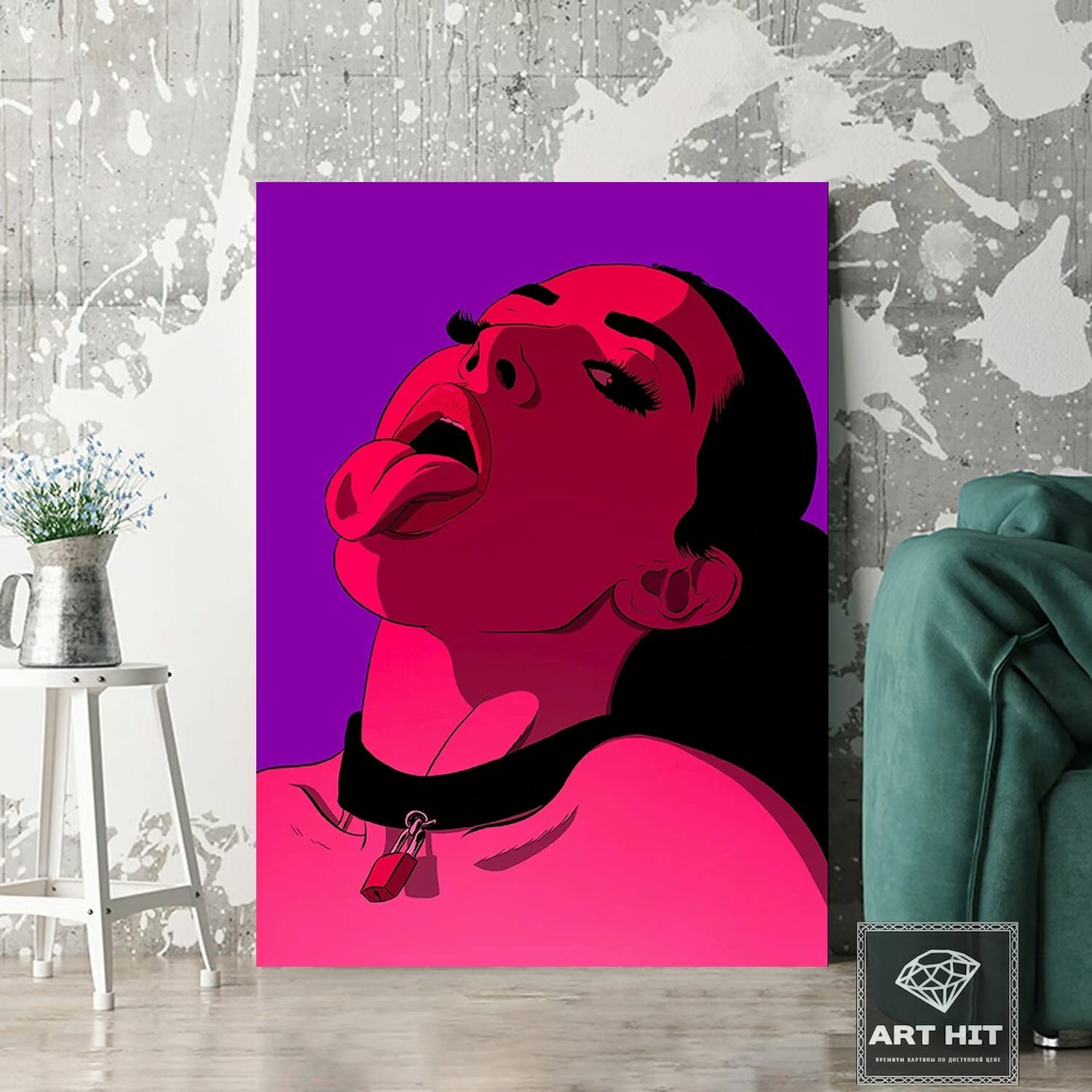 Постер эротика, эротические картины в спальню, из коллекции "Голая девушка", 50х70 см.